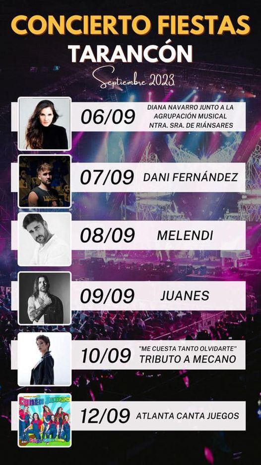 Programa completo de las fiestas de Tarancón y todos los conciertos ...